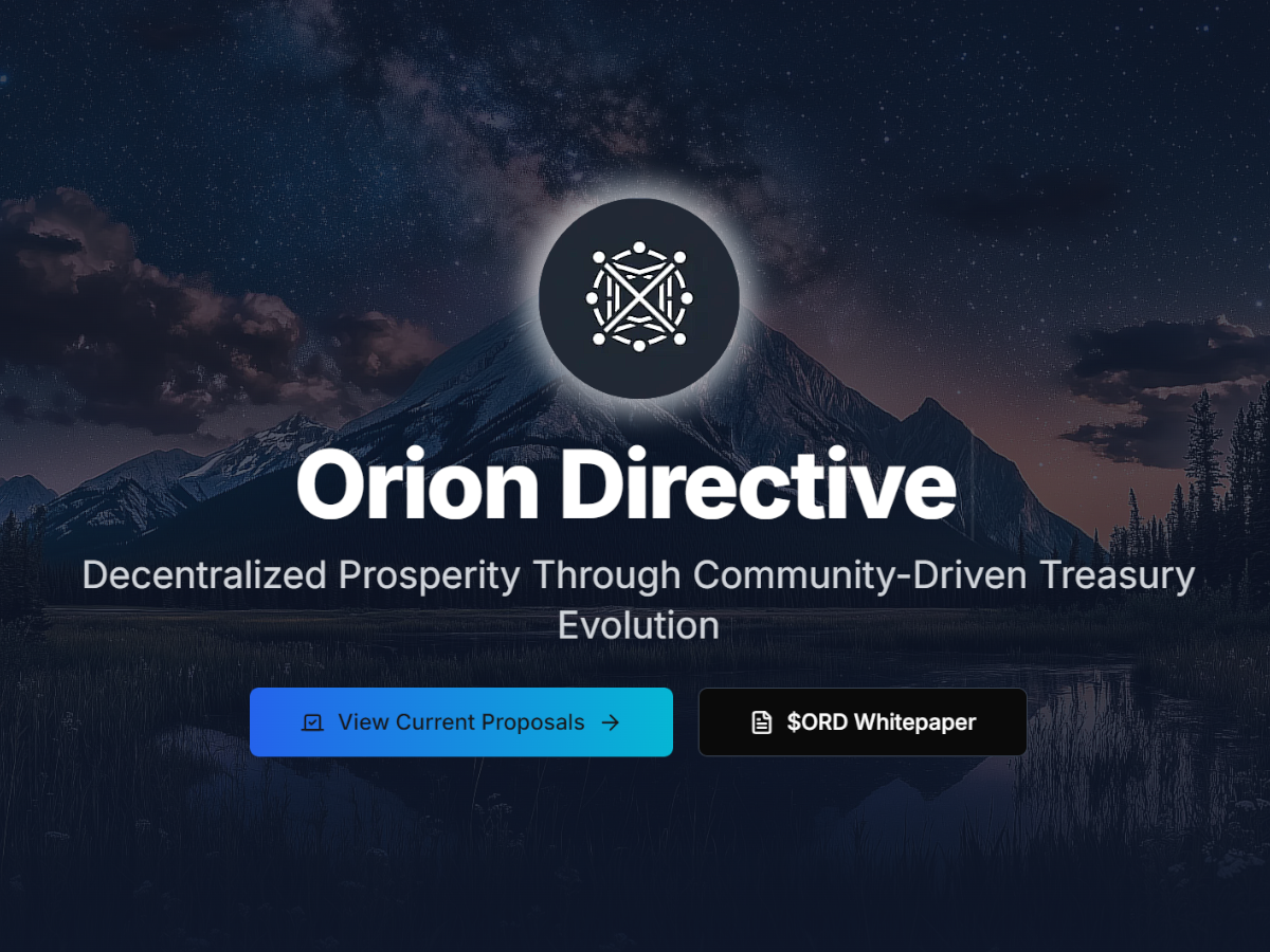 Orion Directive | Decentralized Treasury Protocol